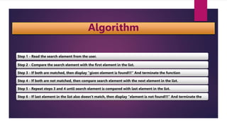 Presentation on Searching and Sorting in C language.pptx | Search ...