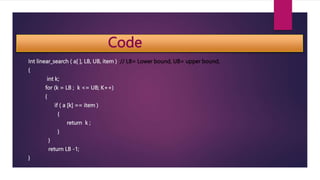 Presentation on Searching and Sorting in C language.pptx