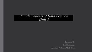 Fundamentals of Data science Introduction Unit 1 | PPTX