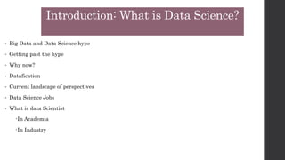 Fundamentals of Data science Introduction Unit 1 | PPTX