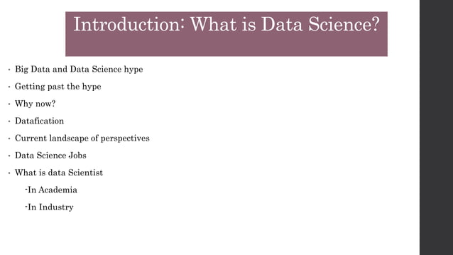 Fundamentals of Data science Introduction Unit 1 | PPTX | Information ...