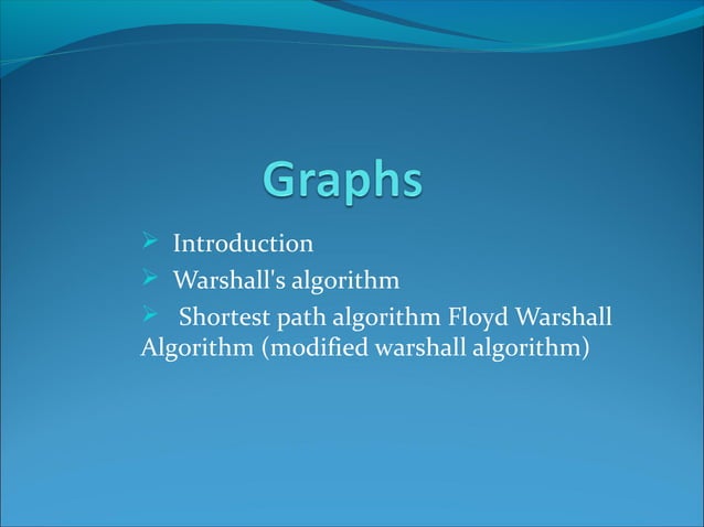 Data Structure and Algorithms Graphs | PPT Data Structure and Algorithms Graphs | PPT