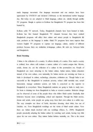 EFFECTS OF HINDI SERIALS ON BANGLADESHI | DOCX