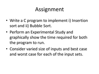 asymptotic analysis and insertion sort analysis | PPTX