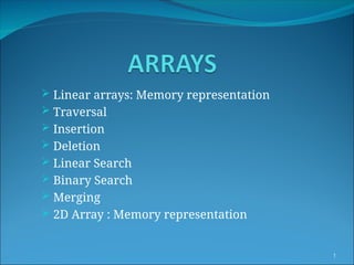 ds 2-Arrays and its types and operations | PPT