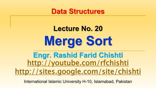 Data Structures and Agorithm: DS 20 Merge Sort.pptx