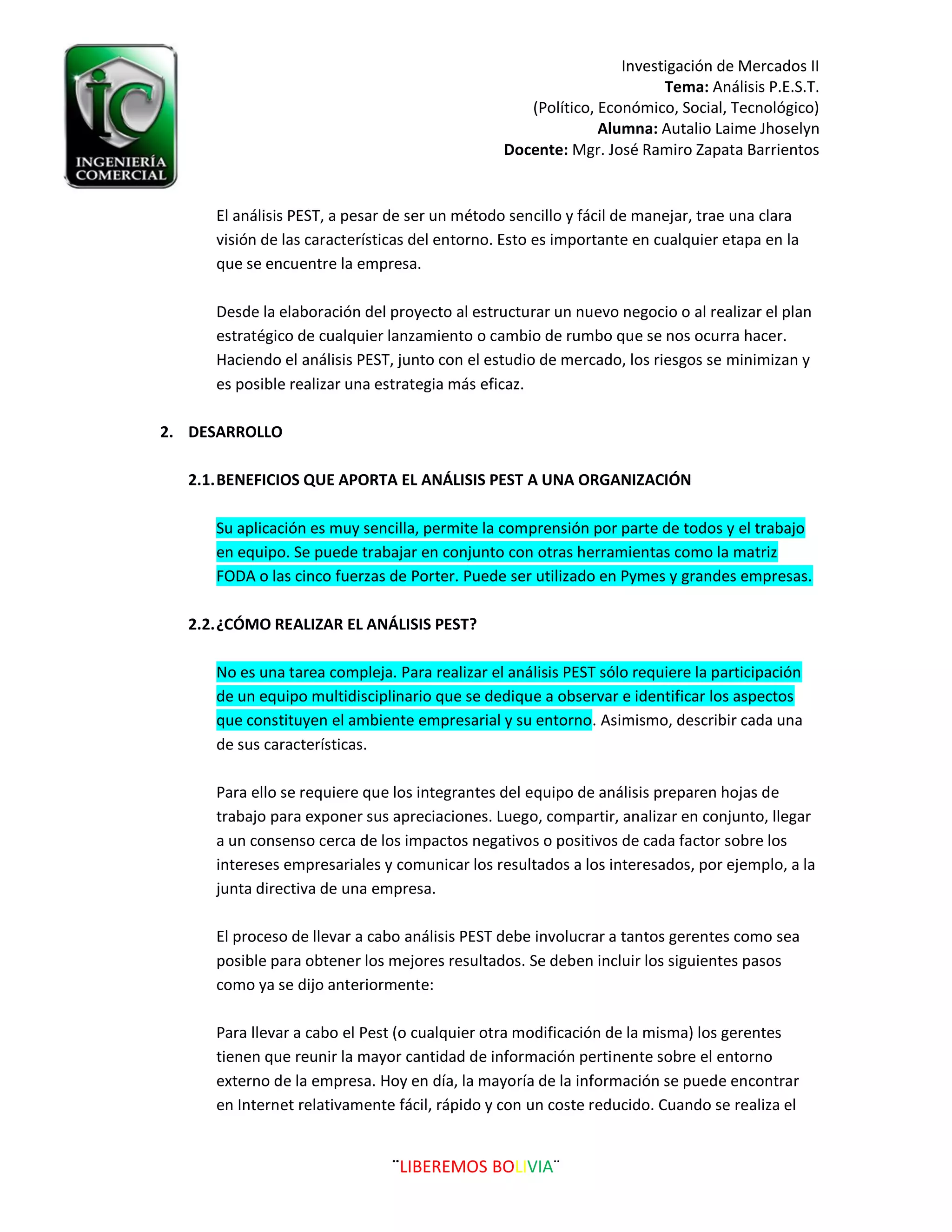 Analisis P.E.S.T. | PDF