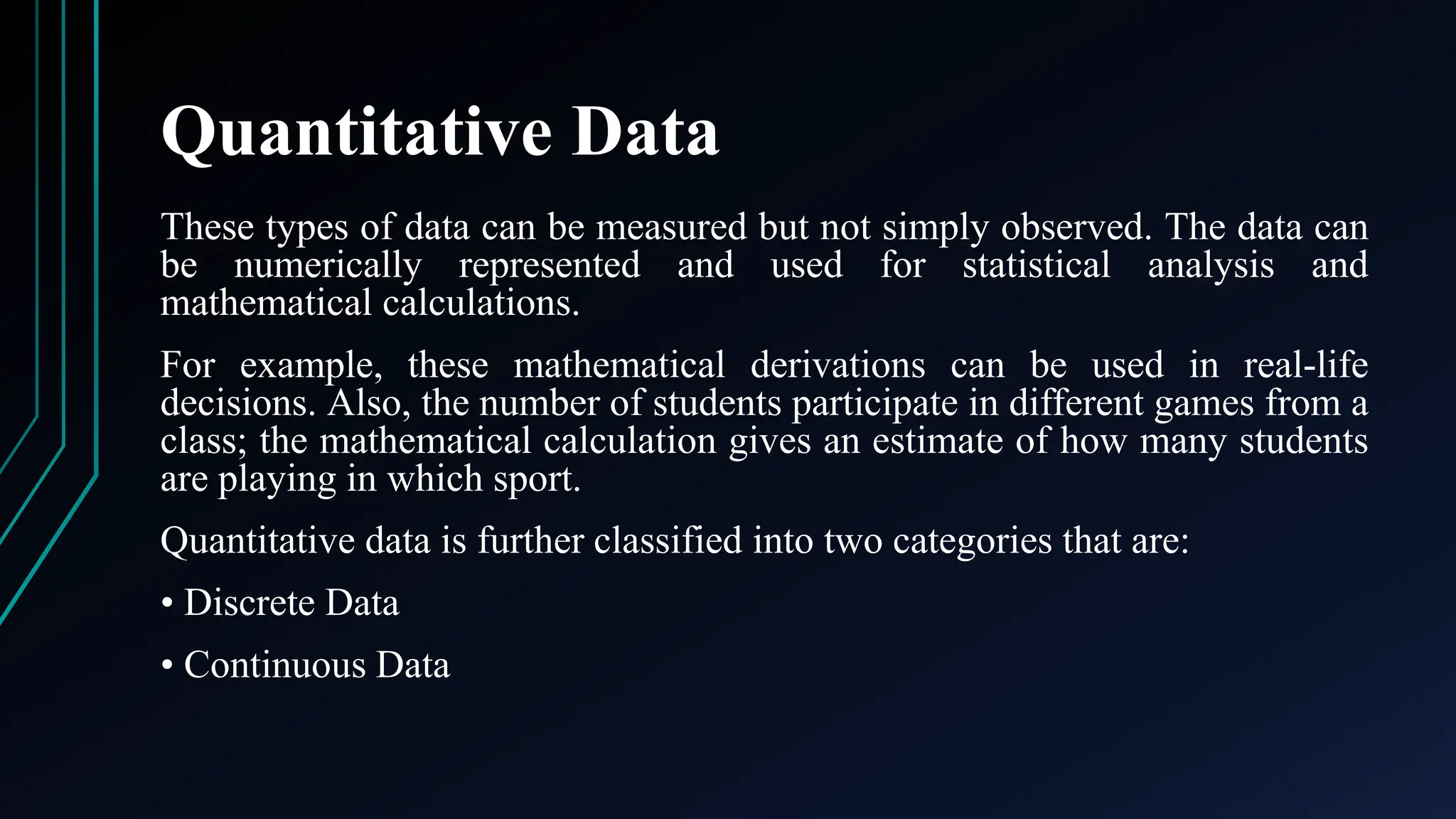 Different types of data. Qualitative, Quantitative, Ordinal, Nominal ...