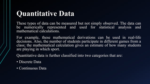 Different types of data. Qualitative, Quantitative, Ordinal, Nominal ...