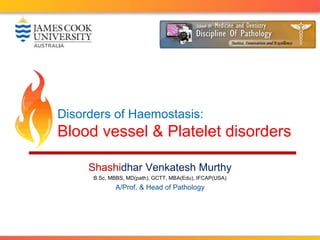 Haematology for Dental Students - Bleeding Disorders | PPTX