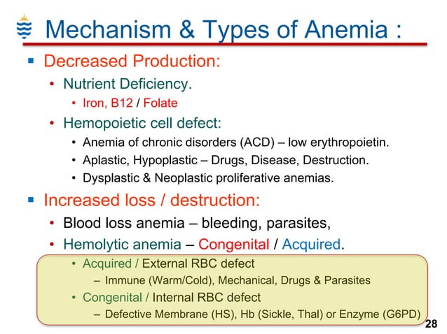 Haematology for Dental Students - RBC Disorders | PPTX