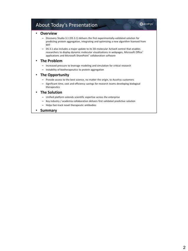 Accelrys Discovery Studio 3.1 | PDF