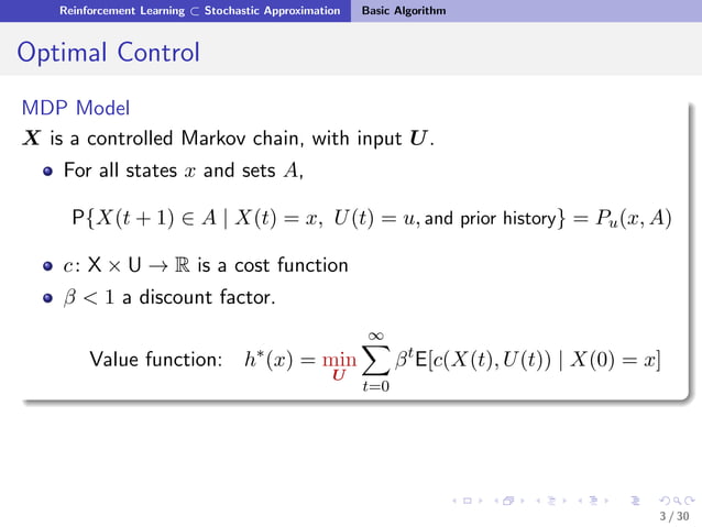 Reinforcement Learning: Hidden Theory and New Super-Fast Algorithms | PPT