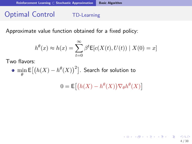 Reinforcement Learning: Hidden Theory and New Super-Fast Algorithms | PPT