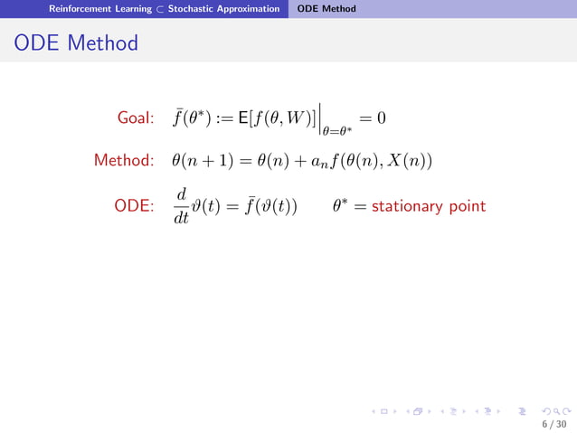 Reinforcement Learning: Hidden Theory and New Super-Fast Algorithms | PPT