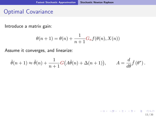 Reinforcement Learning: Hidden Theory and New Super-Fast Algorithms | PPT