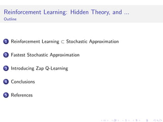 Reinforcement Learning: Hidden Theory and New Super-Fast Algorithms | PPT