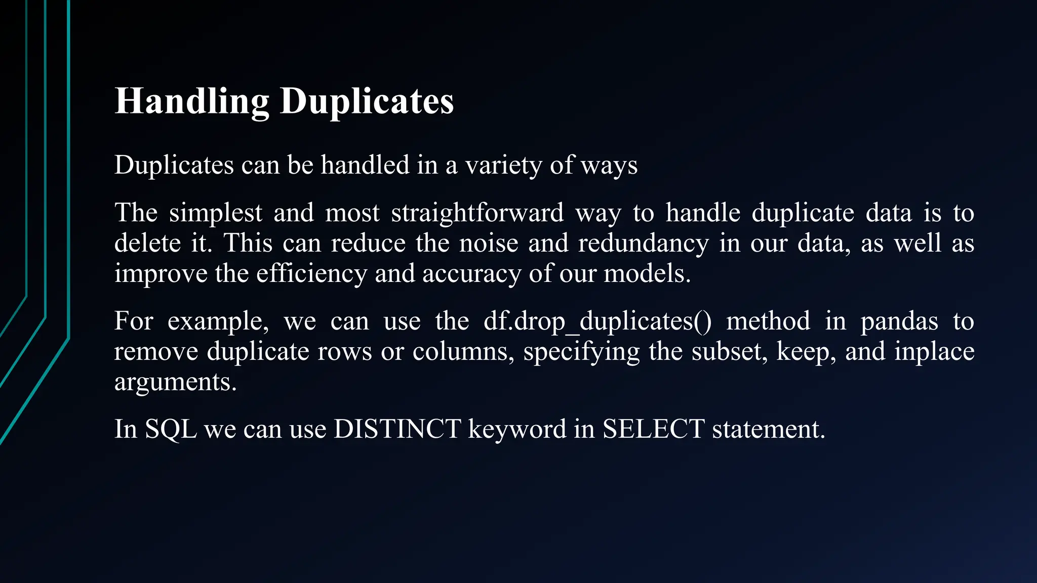 Data Science Data Preprocessing Data Cleaning Pptx Databases Computer Software And