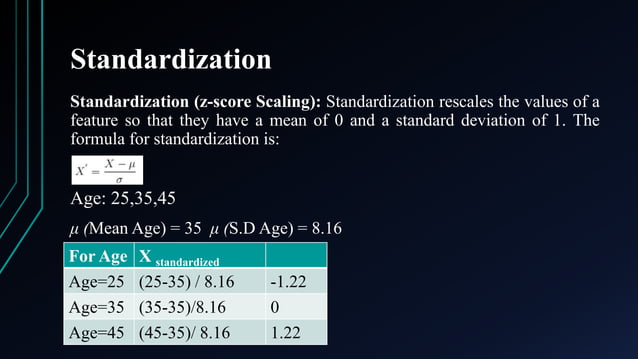 Data Preprocessing Data Transformation Scaling Normalization