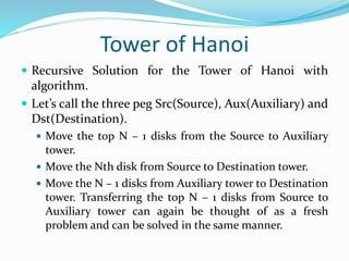 Data Structure and Algorithms The Tower of Hanoi | PPT