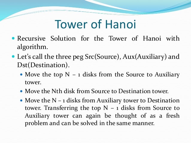 Data Structure And Algorithms The Tower Of Hanoi