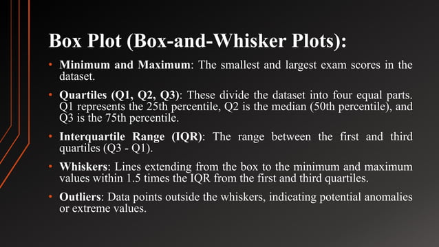 Visualization Techniques- Box plot, Line Chart, Scatter plot, Bar chart. | PPTX | Technology ...
