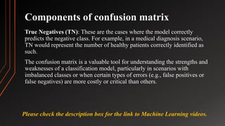 Model Evaluation Matrix: Confusion Matrix, F1 Score, ROC curve AUC | PPTX