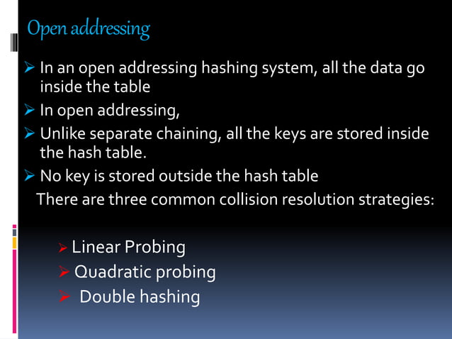 linear probing | PPTX | Databases | Computer Software and Applications
