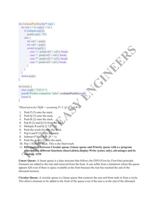 Data Structures Mastery: Sample Paper for Practice" | PDF