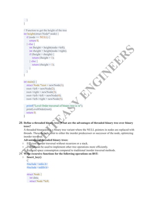 Data Structures Mastery: Sample Paper for Practice" | PDF