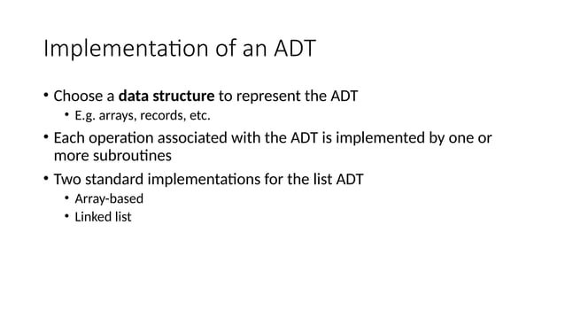 Data structure and algorithm list structures | PPT