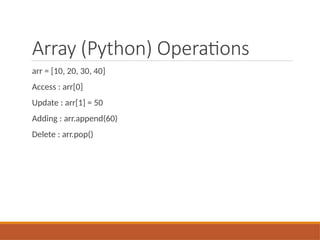 Comprehensive Introduction to Data Structures and Arrays for Beginners ...