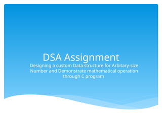 DSA Assignment - data structure and algorithm | PPTX