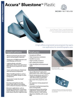 Accura Bluestone SLA Plastic material properties (EN) | PDF