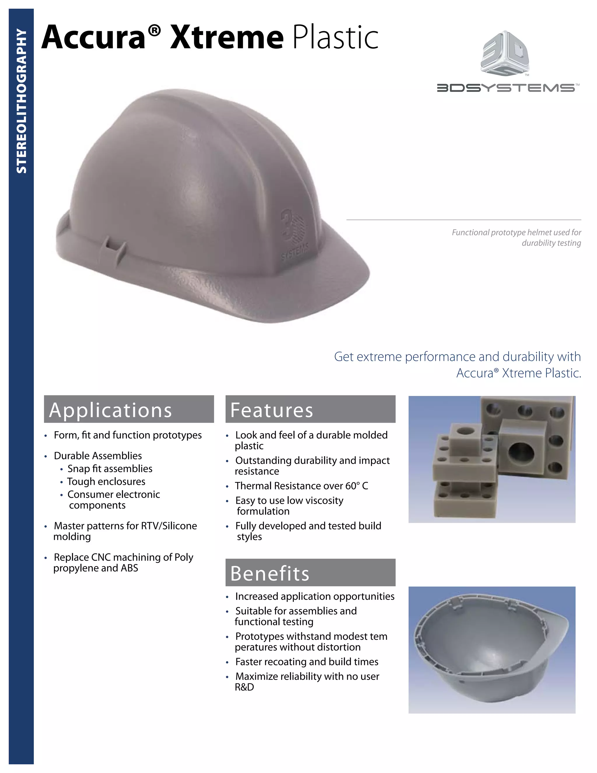 Accura Xtreme SLA Plastic material properties (EN) | PDF