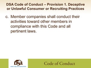 DSA Code of Conduct | PPT