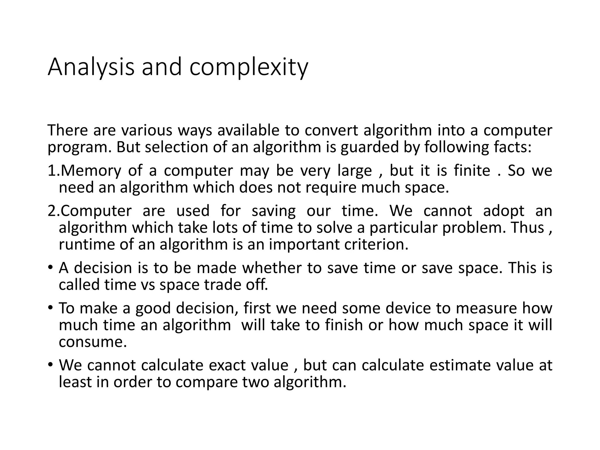 Dsa Complexitypptx What Is Complexity Analysis What Is The Need For Complexity Analysis