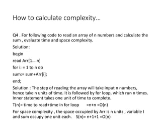 DSA Complexity.pptx What is Complexity Analysis? What is the need for Complexity Analysis ...