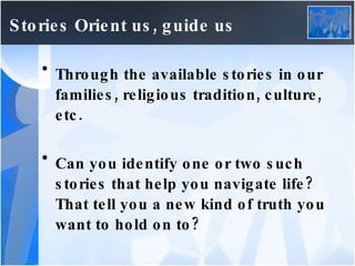 To Tell the Sacred Tale: Spiritual Direction and Narrative | PPT