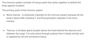 Inmune system overview , a overview of the IS | PPTX