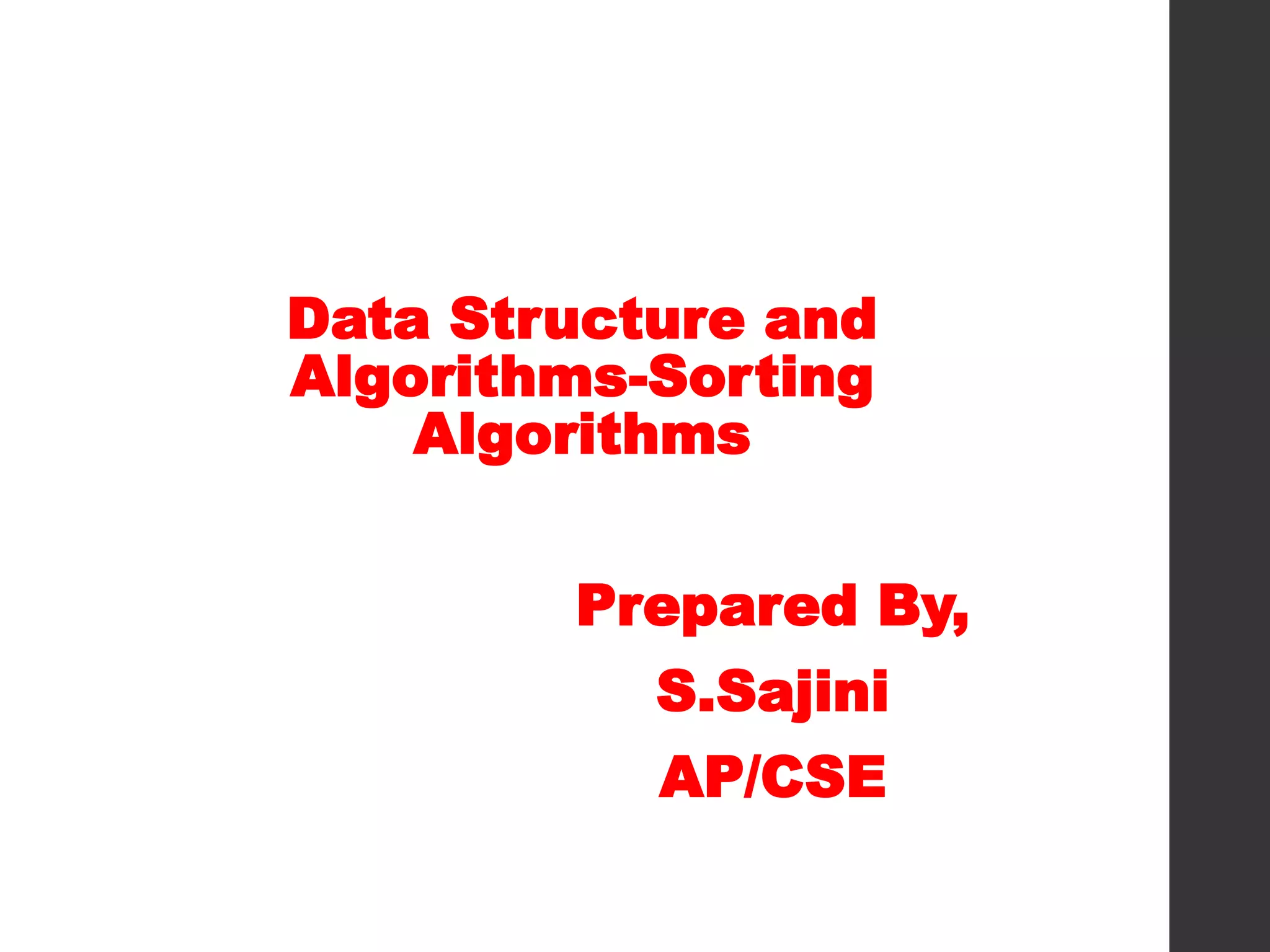 Dsa Data Structure And Algorithms Sorting Ppt 1428
