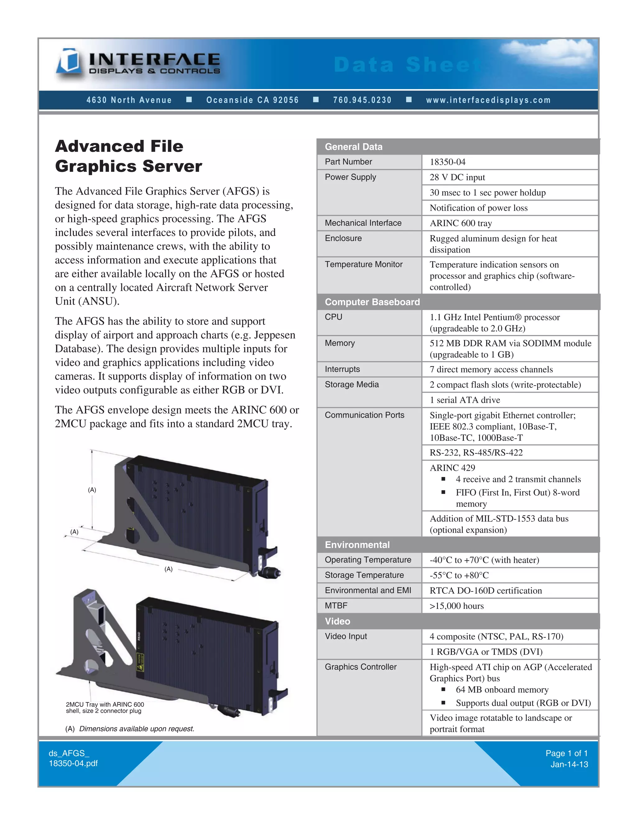 Advanced File Graphics Server (Interface Displays) | PDF