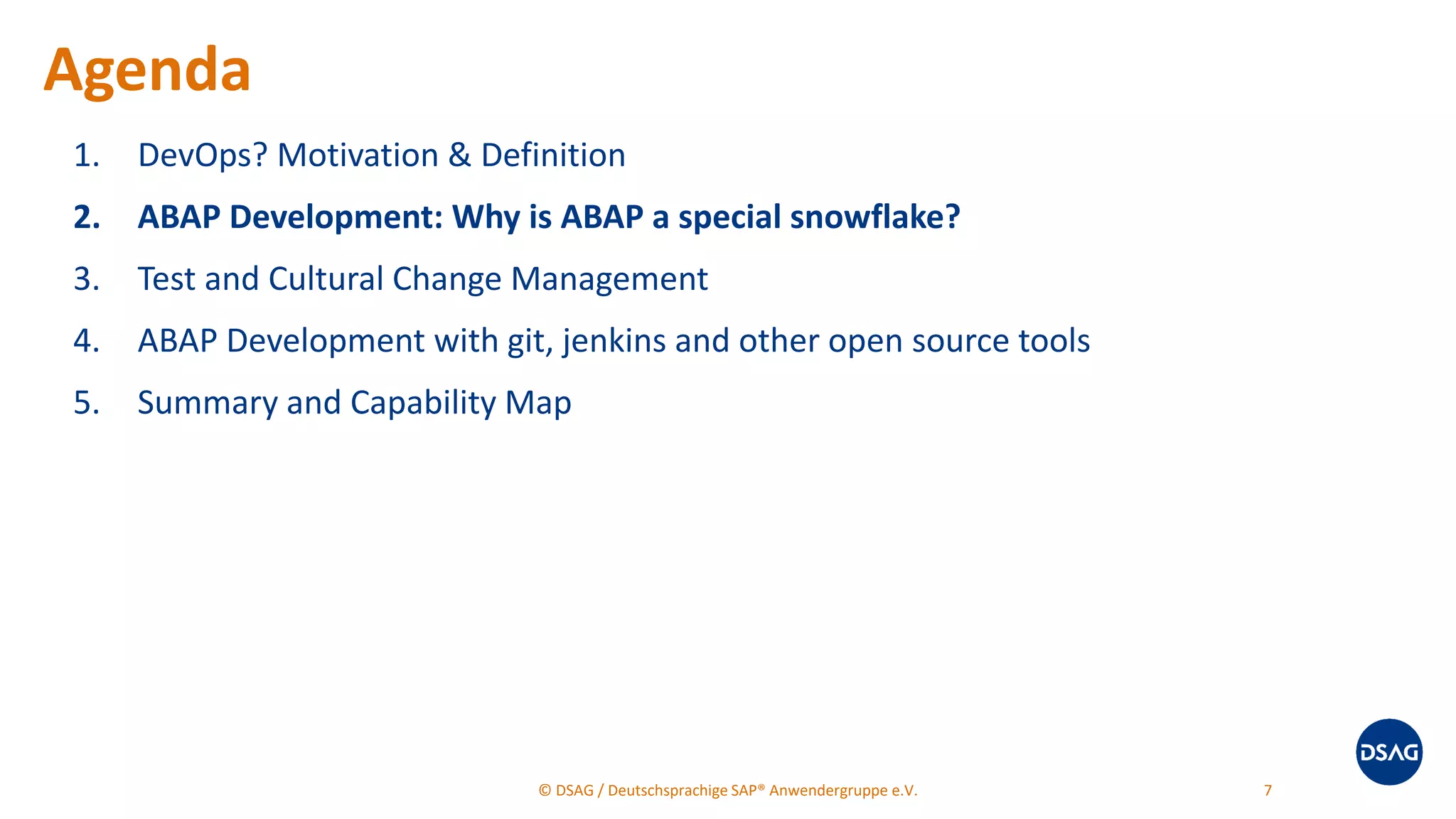 DSAG Jahreskongress 2018 - DevOps and Deployment Pipelines in SAP ABAP ...
