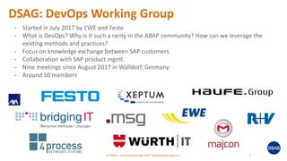 DSAG Jahreskongress 2018 - DevOps and Deployment Pipelines in SAP ABAP ...