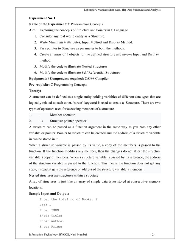 DSA Lab Manual C Scheme.pdf | Databases | Computer Software and Applications