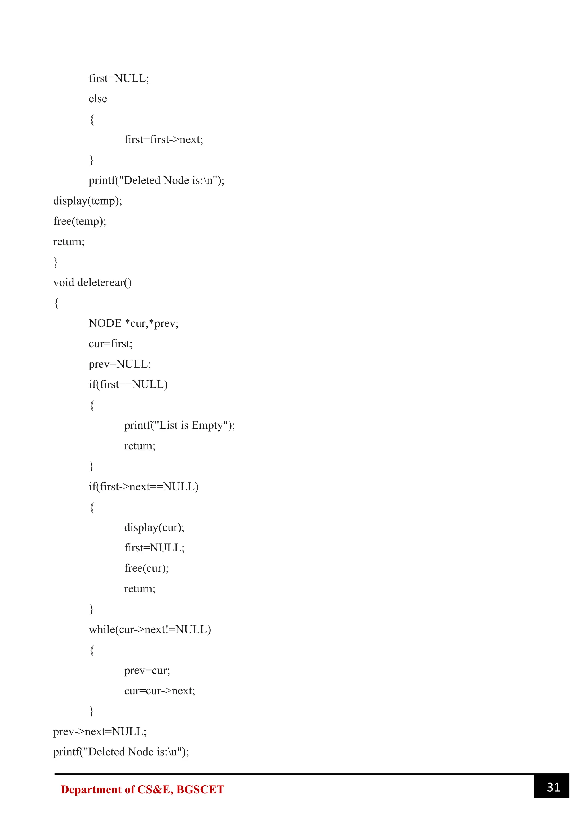 vtu data structures lab manual bcs304 pdf | PDF | Programming Languages | Computing