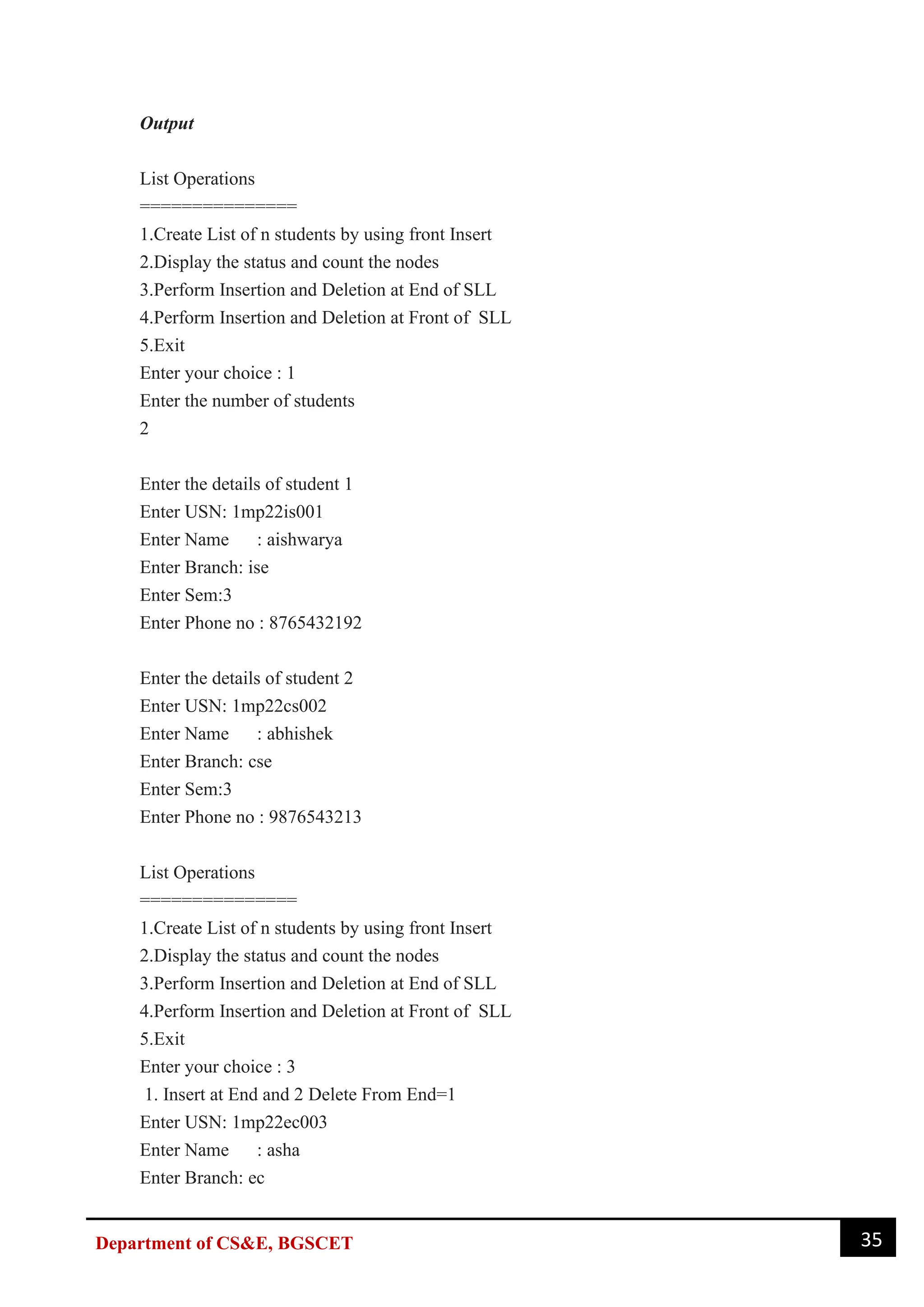 vtu data structures lab manual bcs304 pdf | PDF | Programming Languages | Computing