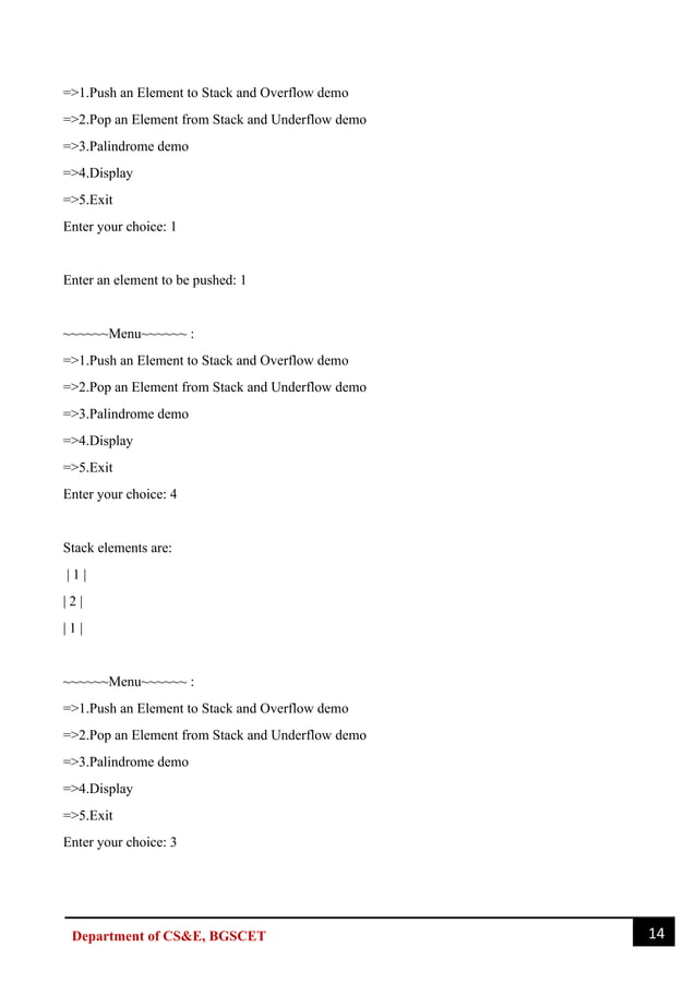 vtu data structures lab manual bcs304 pdf | PDF | Programming Languages | Computing