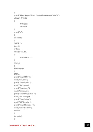vtu data structures lab manual bcs304 pdf | PDF
