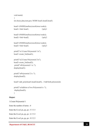 vtu data structures lab manual bcs304 pdf | PDF